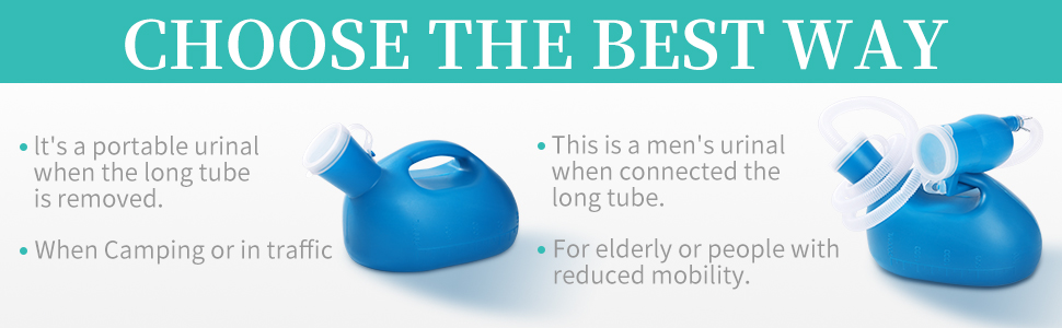 Portable Urinals for Men,Men's Urinal,Male Urine Pee Bottle Spill Proof Reusable Urine Bottles ...