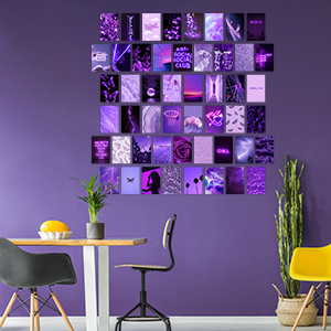 BeYumi 50PCS Purple Aesthetic Picture for Wall Collage, 50 Set 4x6 inch ...