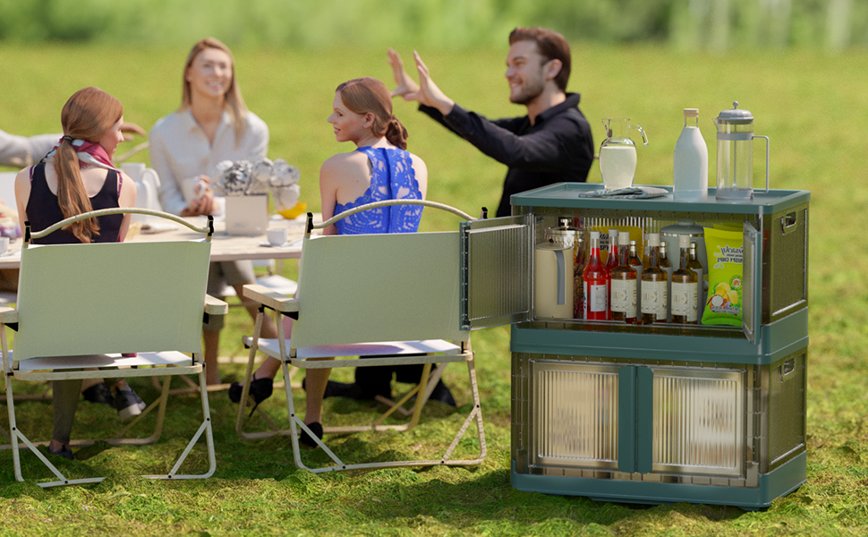 HAIXIN Boite rangement plastique, 32L boite de rangement Pliable caisse rangement, avec ...