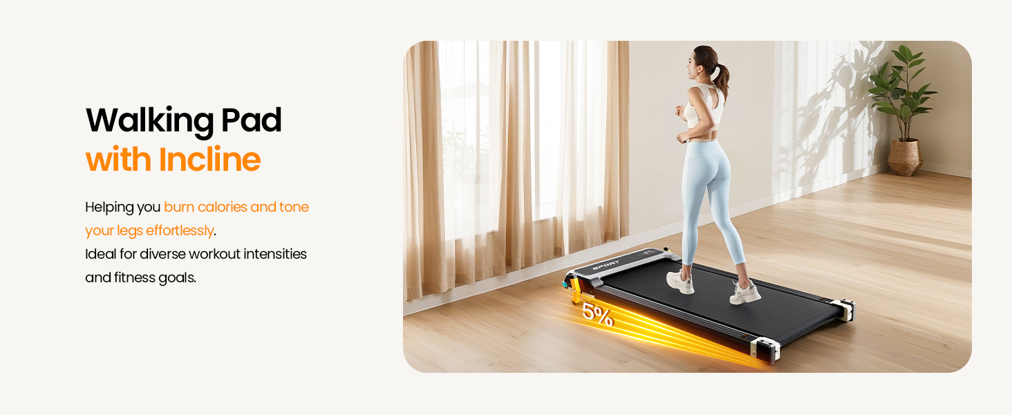 Amazon.com : AKLUER Walking Pad with Incline - Dual-Sided 2 in 1 Under Desk Treadmill with ...