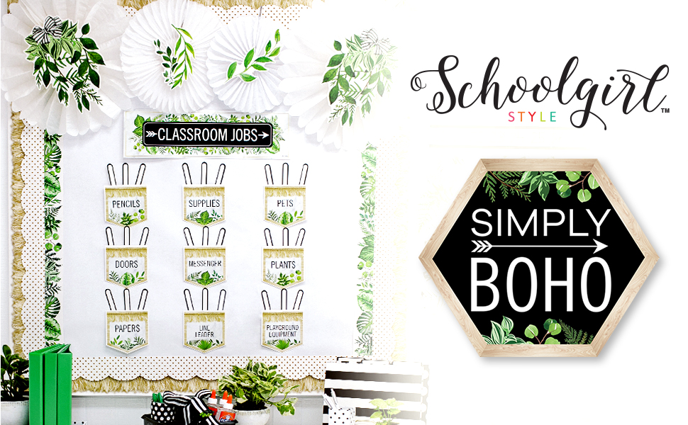 Amazon.com : Schoolgirl Style Simply Boho Fringe Bulletin Board Borders ...