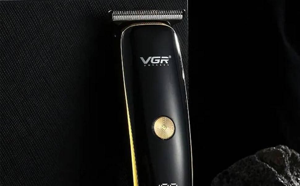 VGR V-966 Professional Rechargeable Digital Display Cordless Beard Hair Trimmer Kit with Guide ...