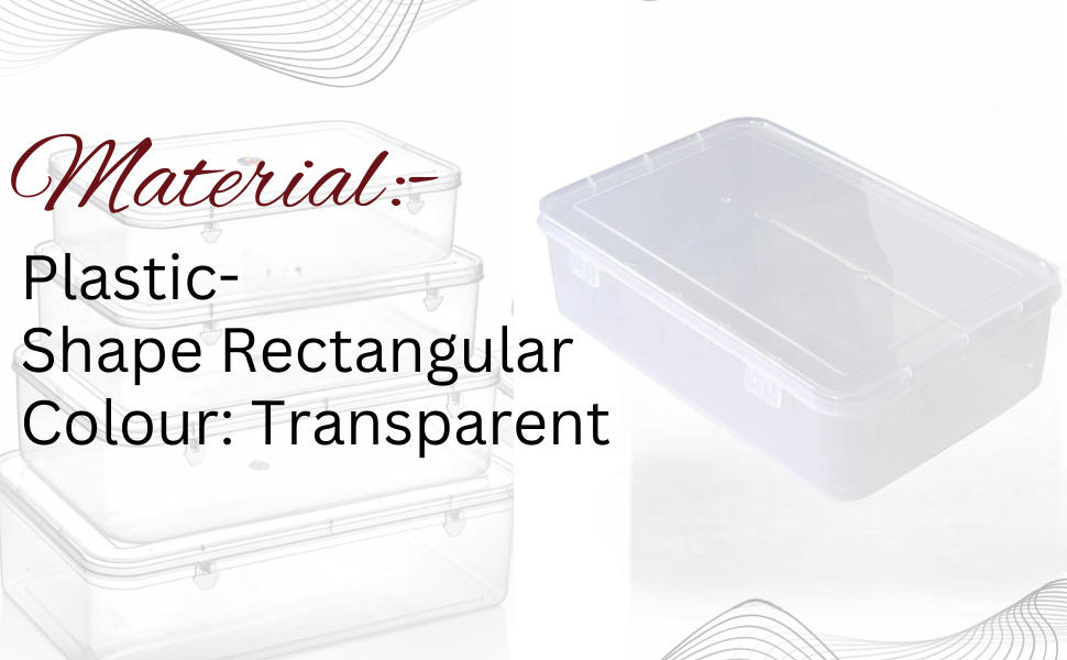 Sunlight Industries Plastic Rectangular Storage Box for Multipurpose ...