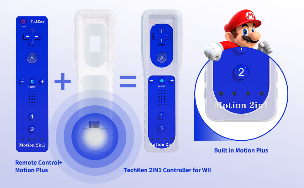 TechKen Controller für Wii Mit Motion Plus und Nunchuck - Fernbedienung ...