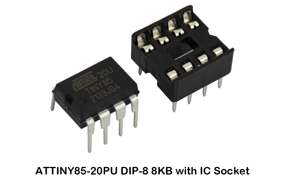 Amazon.com: 5pcs ATTINY85-20PU DIP-8 IC MCU 8BIT 8KB Microcontroller ...