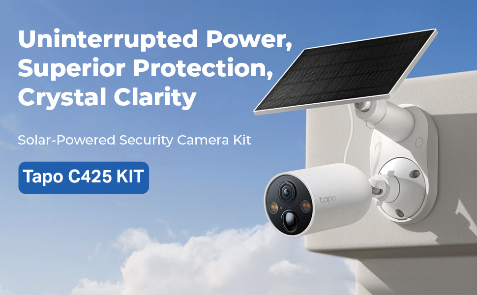 Buy Tapo TP-Link C425 KIT Smart Wire-Free Security Camera and Solar Panel | 2K QHD 4MP 1440p ...