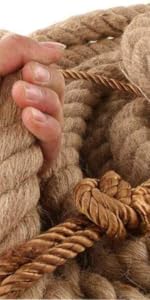 100% Natural Hemp Rope Twisted Strong Jute Rope 100 Feet 1/2 Inch 4 Ply ...