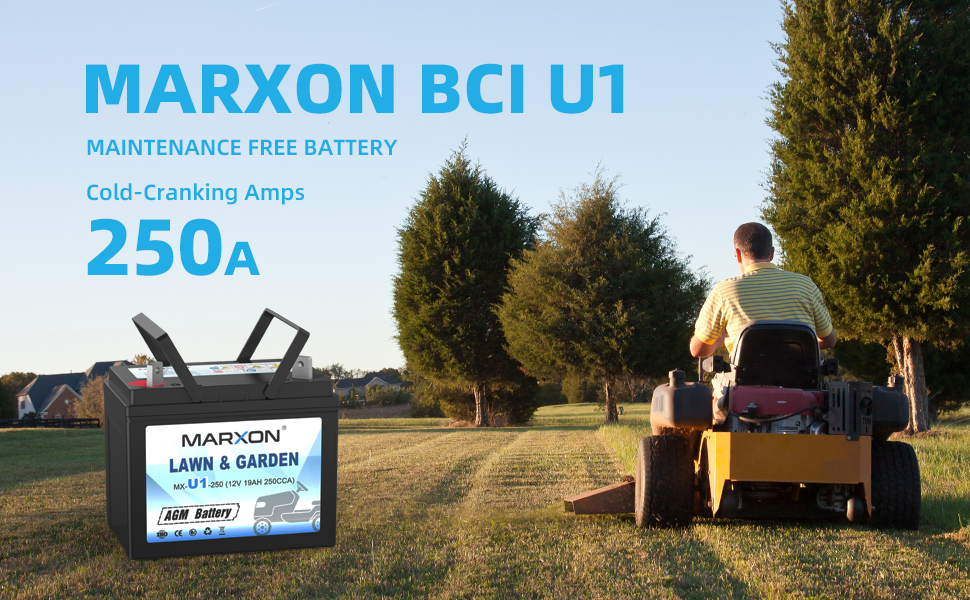 Amazon.com: MARXON U1 Riding Lawn Mower Batteries, Garden Tractors Battery Maintenance Free AGM ...
