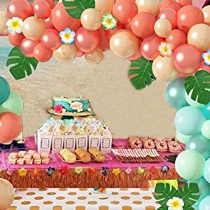 Amazon.com: Ouddy Party Tropical Balloon Garland Arch Kit, 12"10"5" Rose Gold Blush Blue ...