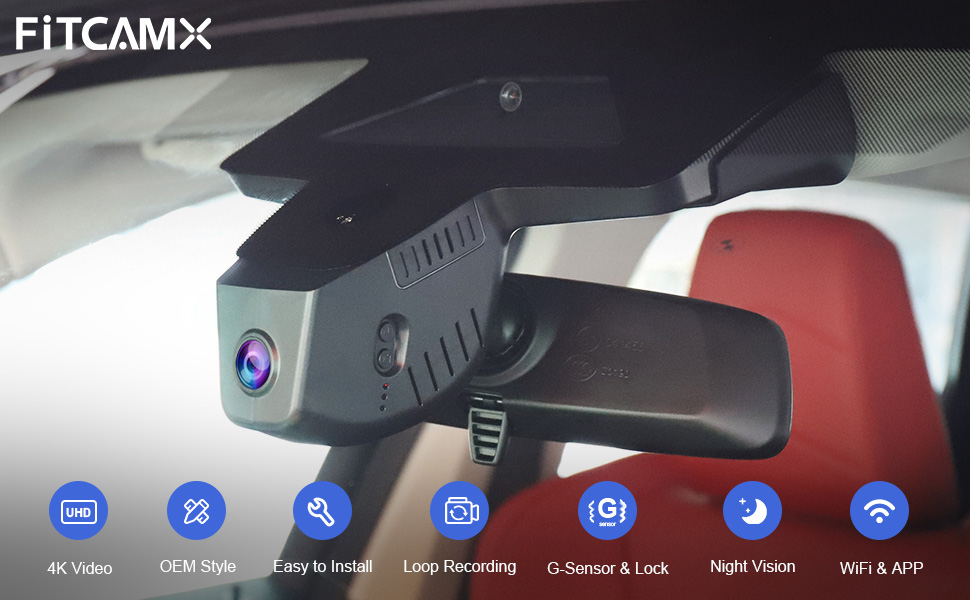 Amazon.com: Fitcamx 4K Dash Cam Suitable for BMW X5 X5 M Hybrid & X6 X6 M 2024 2025 2026 (G05 ...