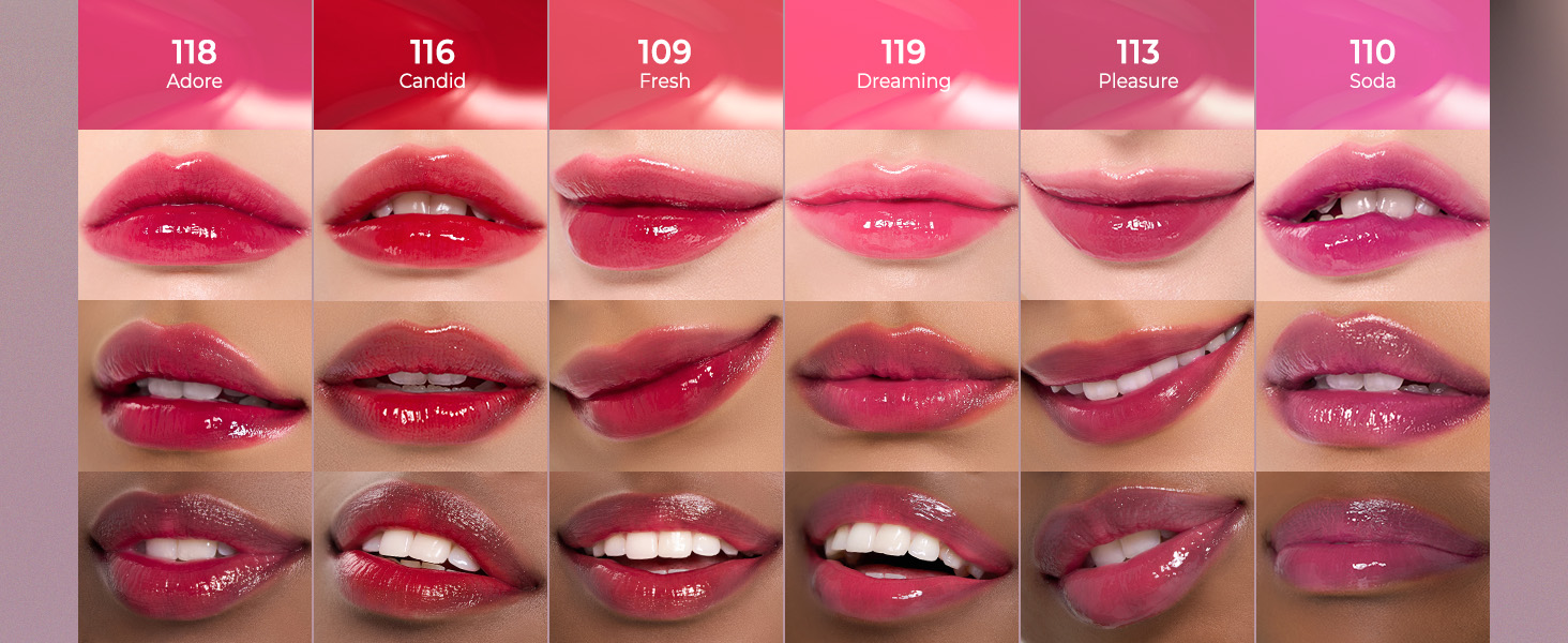 Amazon.com : Laka Fruity Glam Tint, Glowing Lip Stain with Wide Color Spectrum, Hydrating ...