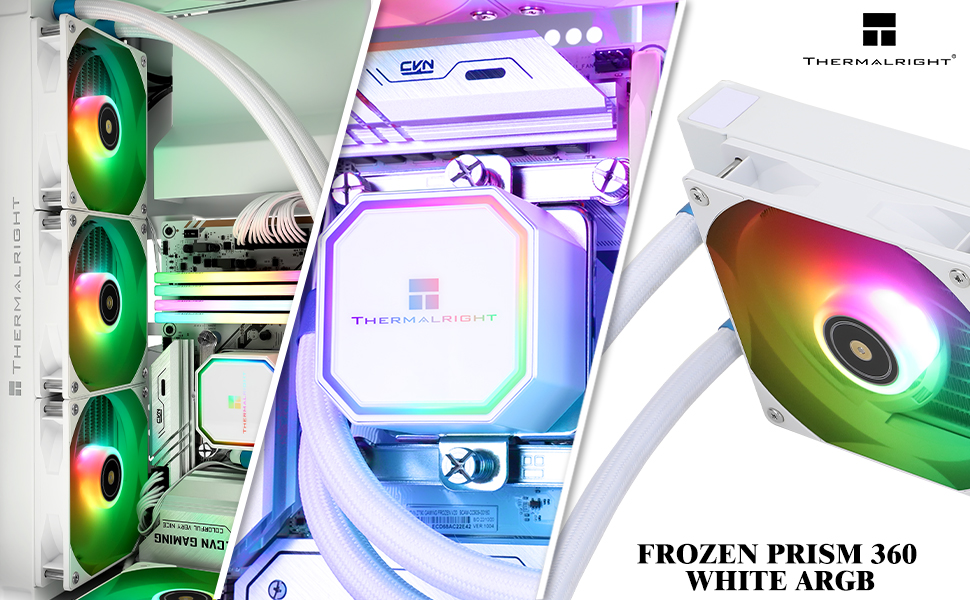 Amazon.com: Thermalright Frozen Prism 360 White ARGB AIO Water Cooler,Liquid CPU Cooler, 3×120mm ...