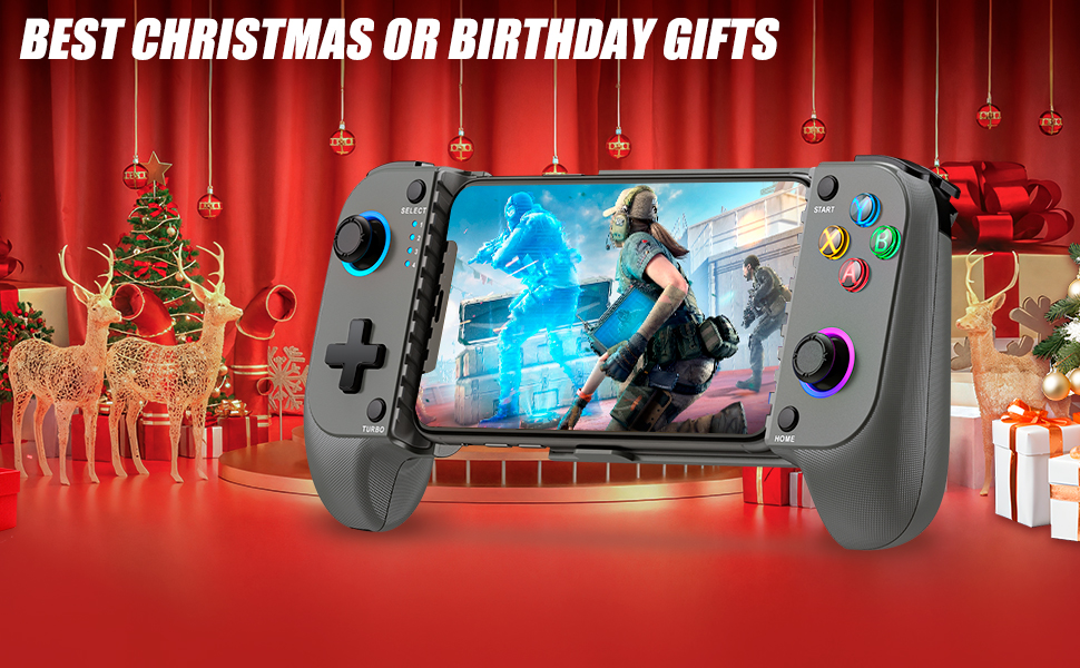 Amazon.com: Phone Game Controller for iPhone and Android with RGB, Wireless Mobile Game ...