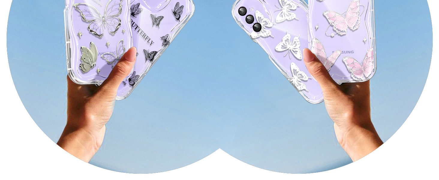 Amazon.com: CASBST Compatible for Samsung Galaxy A15 5G Case, Pretty Butterfly Print Three ...