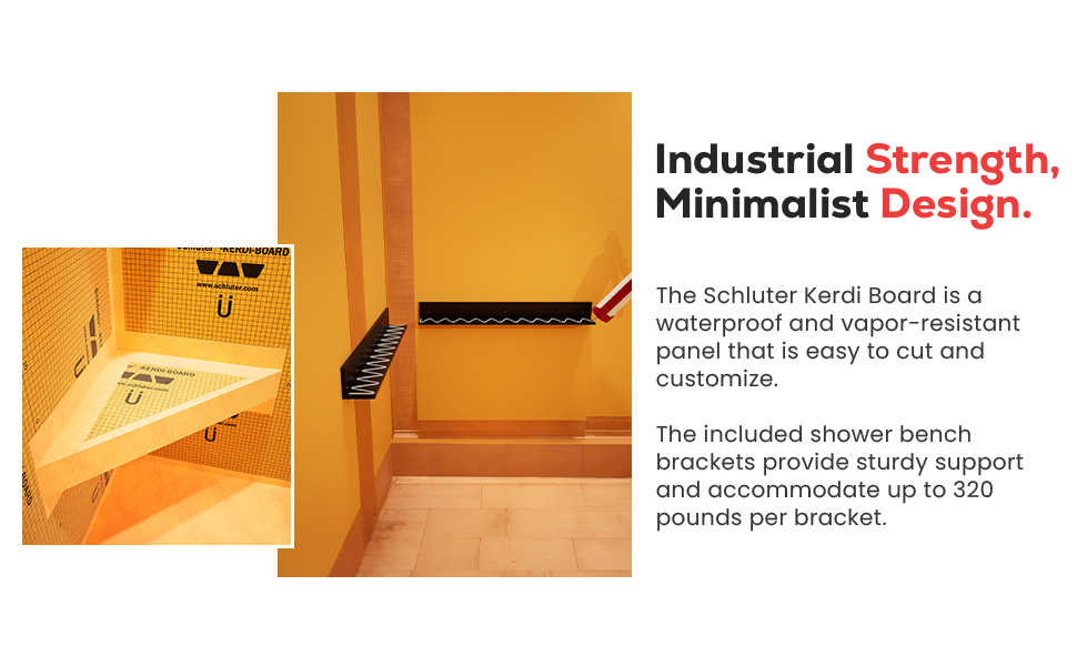 Amazon.com: The Original Granite Bracket-(18x18) The Original Floating Corner Shower Bench Kit ...