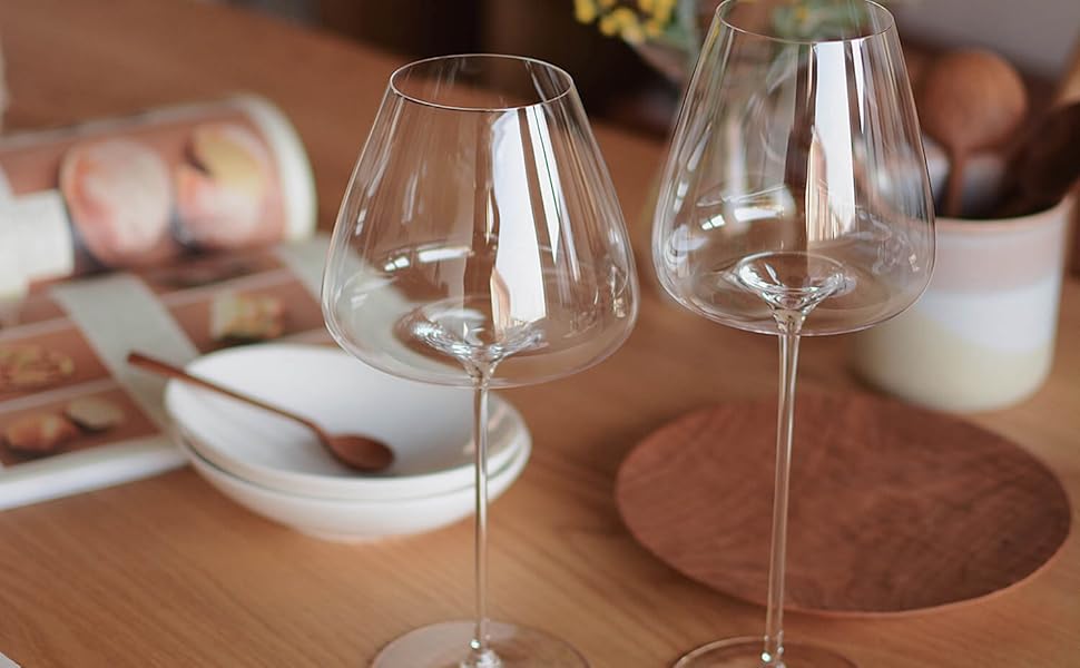 Amazon.com | EUNA Red Wine Glasses - Extremely thin White Wine Glasses ...