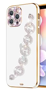 Amazon.com: Bonitec Compatible with iPhone 13 Pro Max Case for Women Girls 3D Glitter Sparkle ...