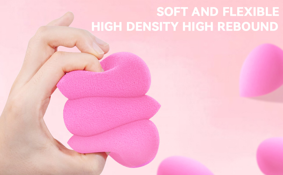 FACEMADE 12 PCS Makeup Sponge Set and 1 Sponge Holder, Makeup Sponges for Foundation, Beauty ...