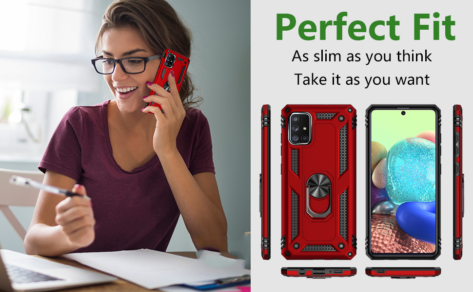 Amazon.com: Dionsibei Military Grade Drop Impact for Samsung Galaxy A71 5G Case 360 Metal ...