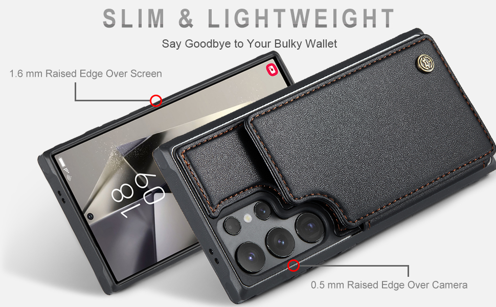 Amazon.com: Vinich for Samsung Galaxy S24 Ultra Case with Card Holder, for Samsung S24 Ultra ...