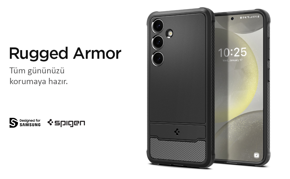 Spigen Galaxy S24 Ultra Kılıf Rugged Armor Matte Black - ACS07286 : Amazon.com.tr: Elektronik