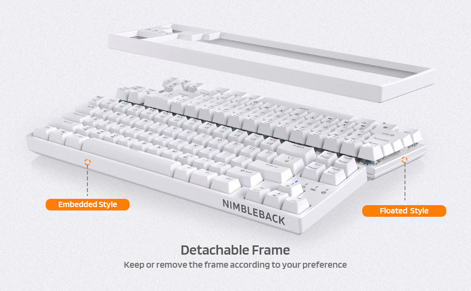 LTC NB681 Nimbleback Wired 65% Mechanical Keyboard, RGB Backlit Ultra-Compact 68 Keys Gaming ...