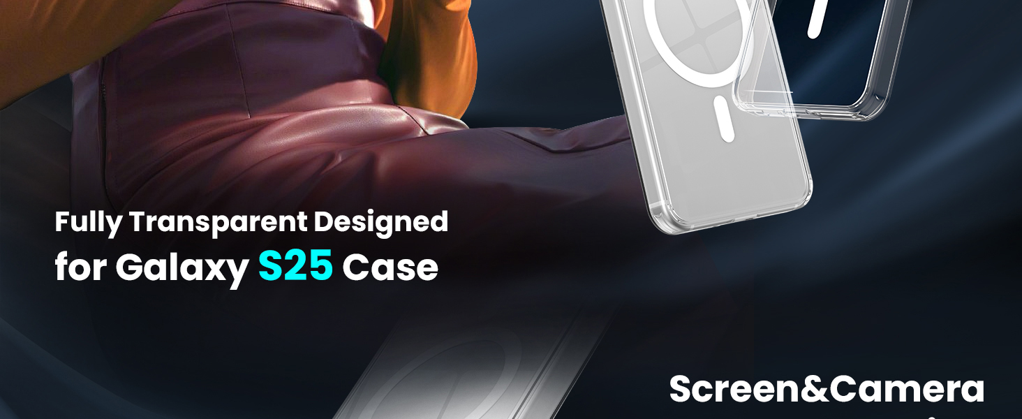 Amazon.com: MATEPROX Clear Cases Compatible with Samsung Galaxy S25 Case, Magnetic Transparent ...
