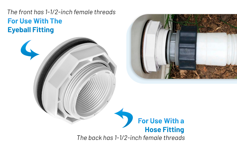 Amazon.com: AOIT 2 Pack Replacement SP1023 Inlet Return Fitting for Vinyl Fiberglass, 1-1/2" FIP ...