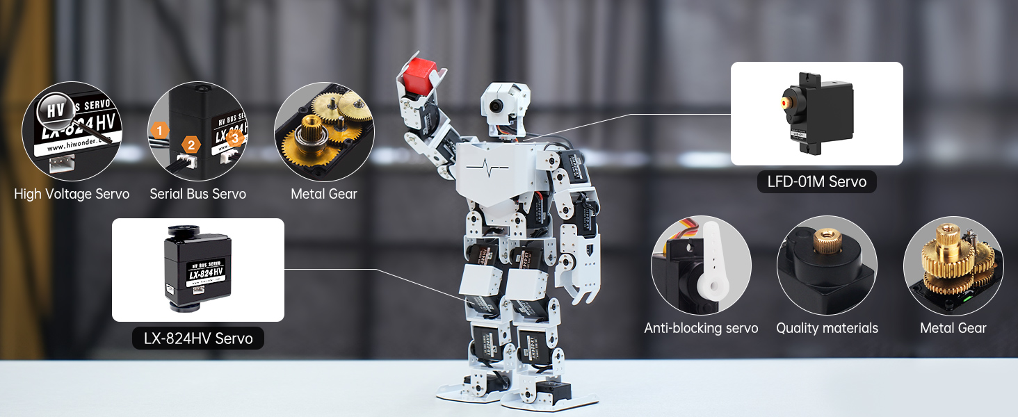 Amazon.com: HIWONDER AI Intelligent Visual Humanoid Robot for Raspberry ...