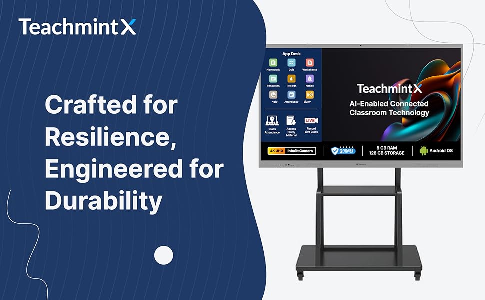 Teachmint- Interactive Digital Board Movable Stand | Holds Upto 98 ...
