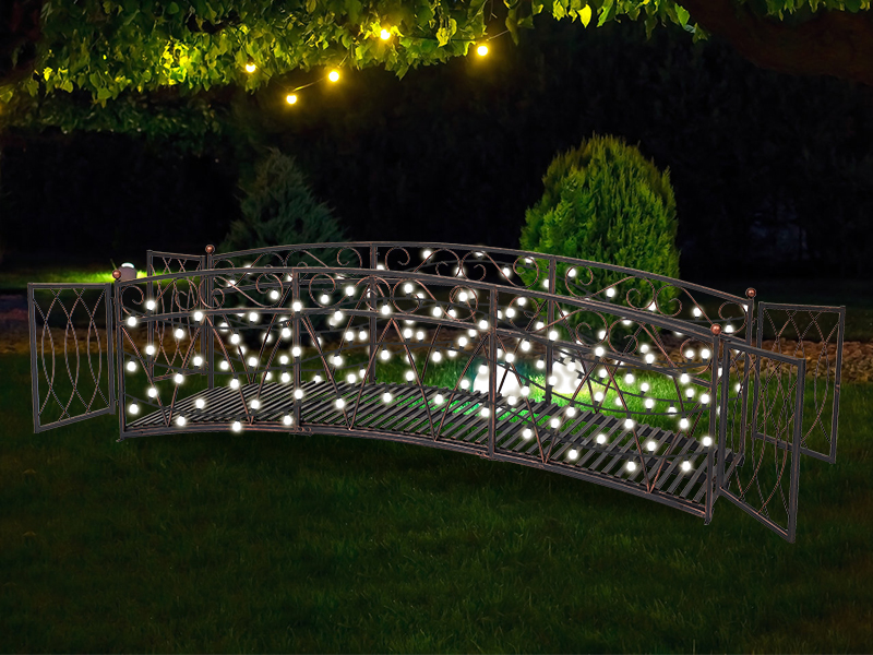 Amazon.com : JSUN7 8 FT Metal Bridge for Garden- Garden Bridges for Outdoors, Outdoor Bridge ...