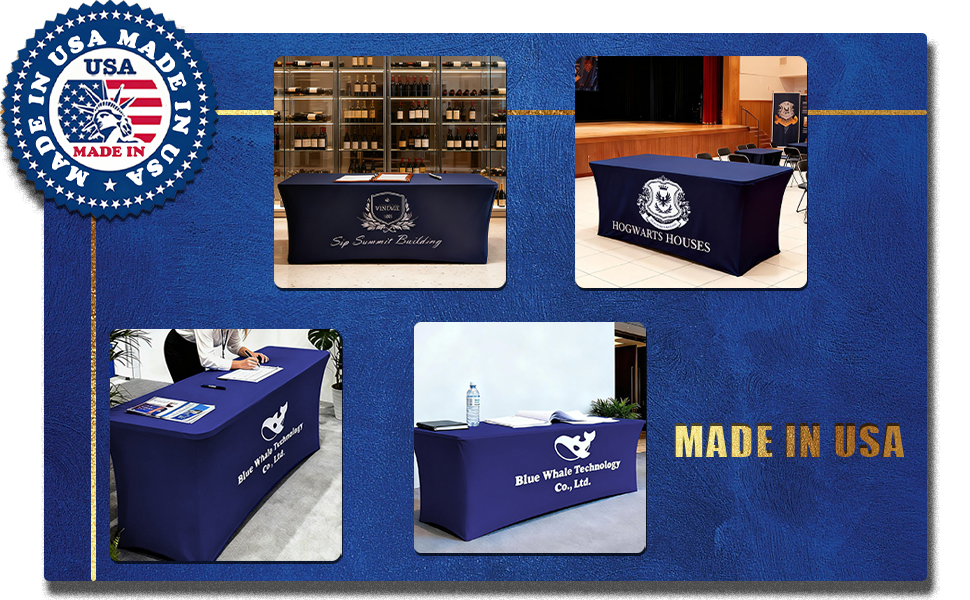 Amazon.com: YOUYINYOU Custom Spandex Table Cloth with Business Logo ...