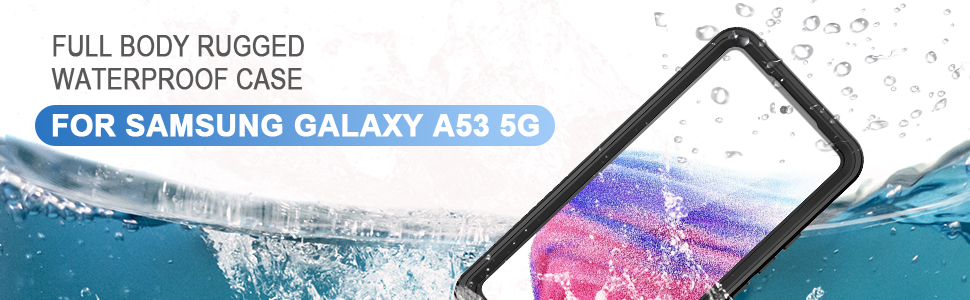 Amazon.com: Lanhiem for Samsung Galaxy A53 5G Case, IP68 Waterproof Dustproof with Built-in ...