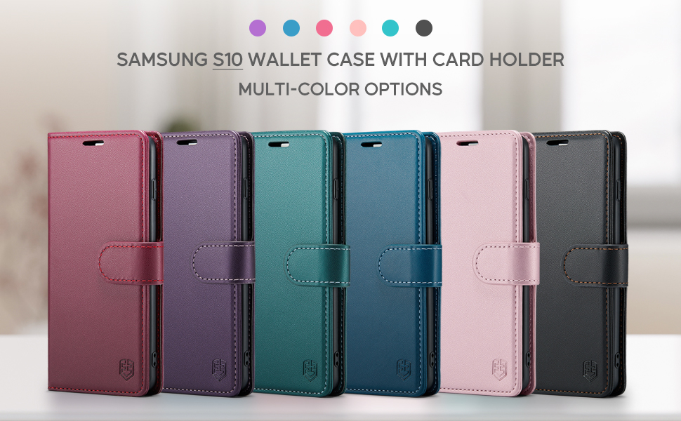 Amazon.com: FLIPALM Wallet Case for Samsung Galaxy S10 6.1"(Non S10e,S10+), RFID Blocking Credit ...