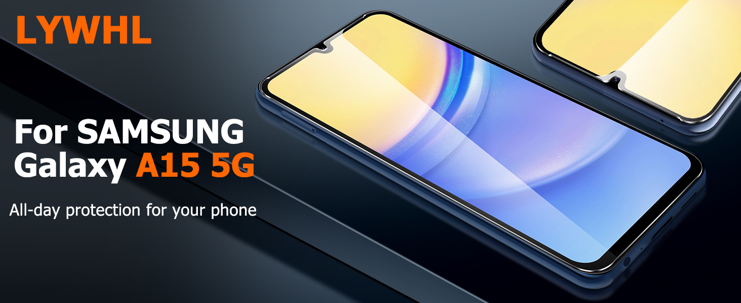 Amazon.com: LYWHL 3 Pack for Samsung Galaxy A15 5G Screen Protector, Tempered Glass Film with ...