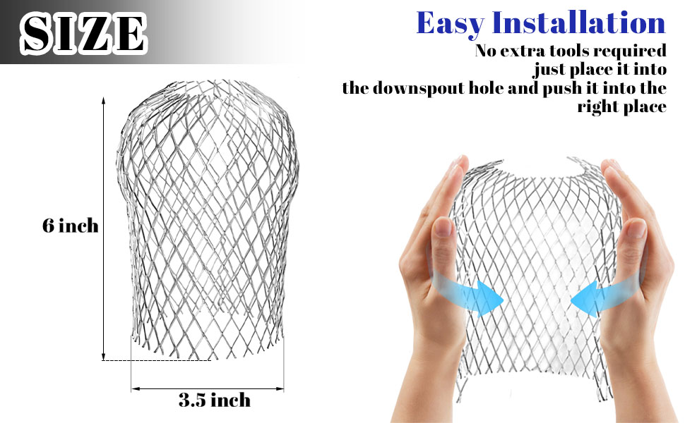 ALMOXVYE 10 Pack Gutter Downspout Guards, 3.5 Inch Aluminum Gutter ...