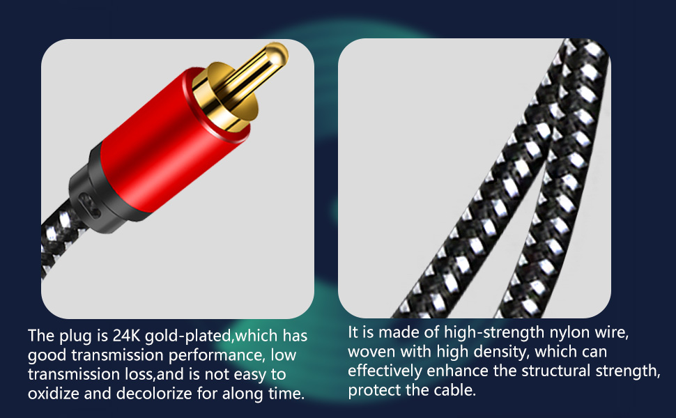 Amazon.com: 3.5mm Aux Cables, 90° RCA Audio Cable, 3.5mm to 2-Male RCA Stereo Splitter Cable 1/8 ...