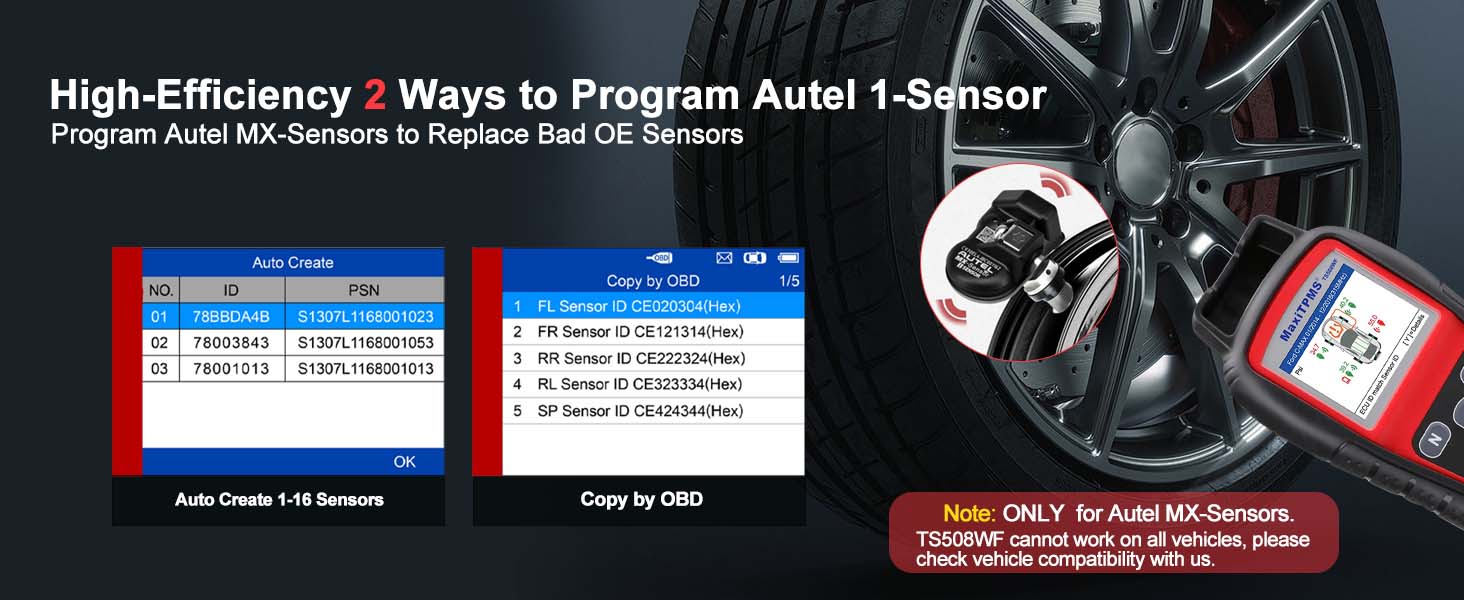 Amazon.com: Autel TPMS Programming Tool TS508WF, TPMS Sensor Programmer ...