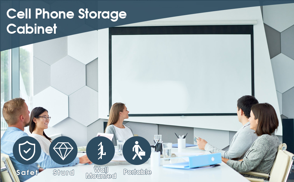 clóset para teléfono celular en el aula, 36 ranuras plateadas, de aleación de aluminio, gabinete ...