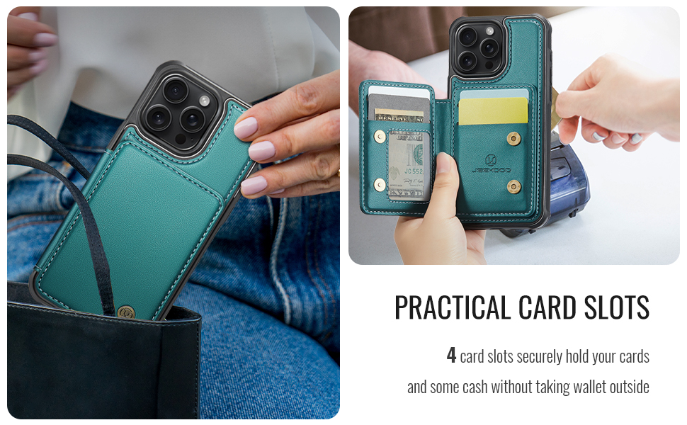 Amazon.com: Hongxinyu Wallet Case for iPhone 16 Pro Max Compatible with MagSafe for Men Women ...