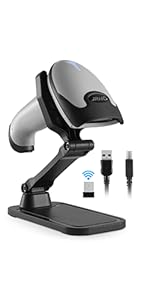 Amazon.com : JRHC Inventory Scanner Wireless, 1D Barcode Scanner with Charging Base Barcode ...