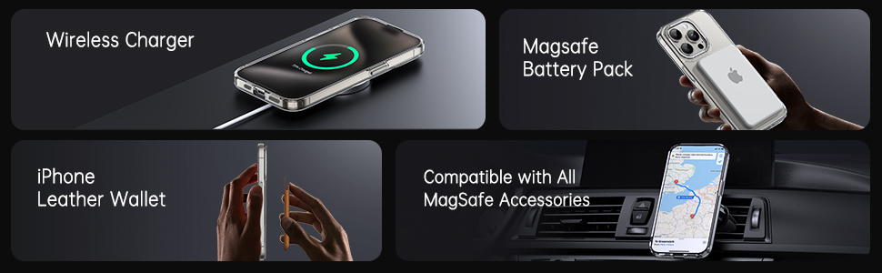 simptech 360°Rotatable Magnetic Stand for iPhone 15 Pro Max Case[Magsafe Compatible ] [Military ...