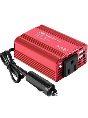 LIUIAHZBF Inversor de Corriente 12v a 110v, Inversor de Corriente para Auto 150W, Convertidor de ...