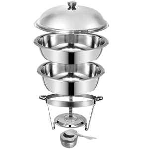 Amazon.com: PRIJESSE Chafing Dish for Buffet, 6QT Round Buffet Servers and Food Warmers ...