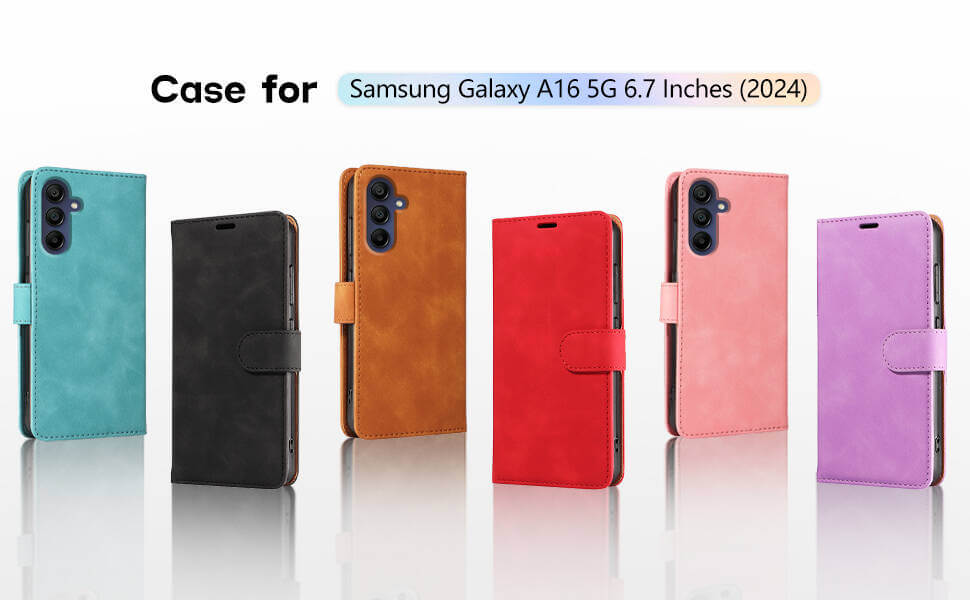 Amazon.com: JHWVVTF for Galaxy A16 Case Wallet, [RFID Blocking 4 Card Slots] Phone Stand, Wrist ...