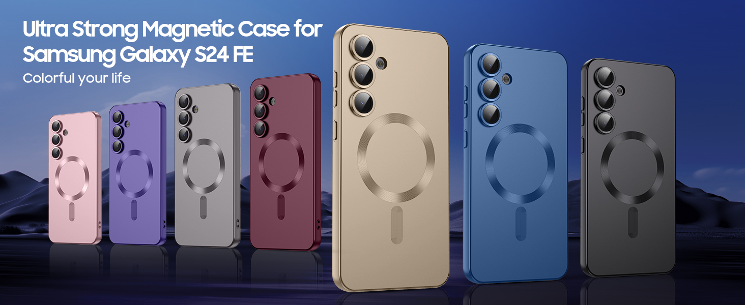 Amazon.com: LEKEVO Magnetic for Samsung Galaxy S24 FE Case [Compatible with MagSafe][Built-in ...
