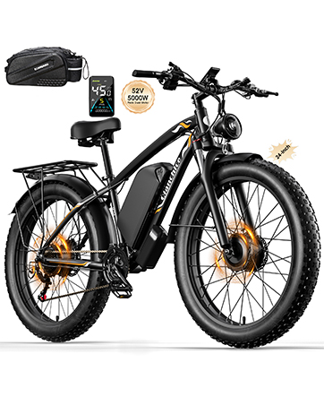 Amazon.com : Qianchice 3000W Peak 52V Dual Motor Electric Bike for Adults, 87 Miles 37 MPH 26 ...