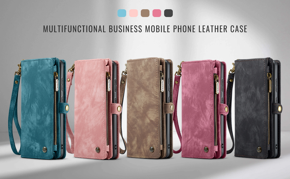 Amazon.com: Kowauri Wallet Case for Samsung Galaxy S25 Plus, Zipper Purse Folio Leather Wallet ...