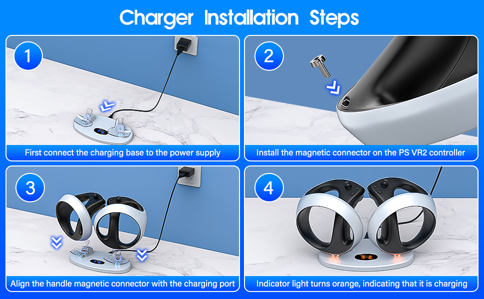 Amazon.com: Charging Station for PS VR2, PSVR2 Charging Station with LED Indicator, PS VR2 ...