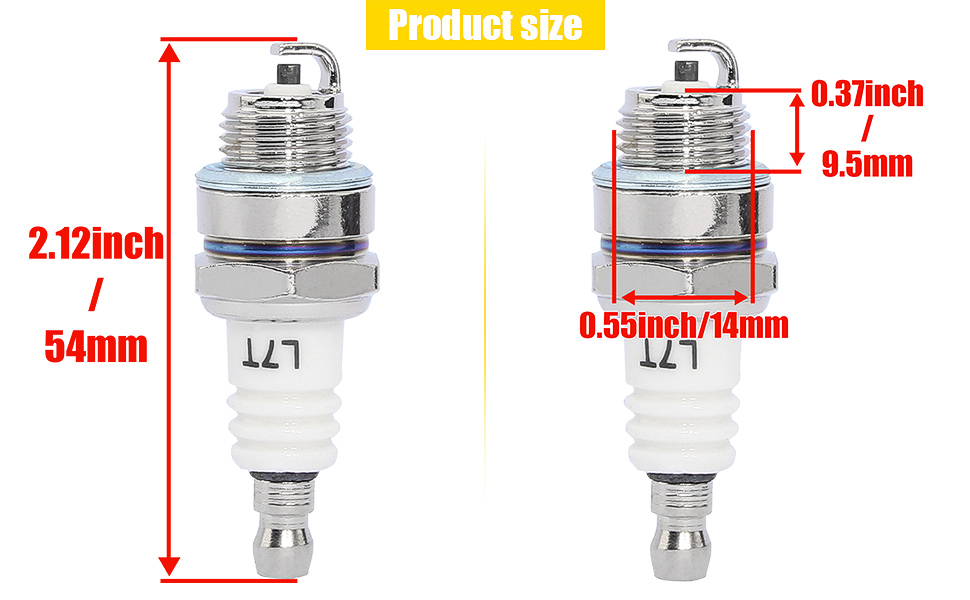 Amazon.com: QAZAKY 10pc Spark Plug L7T for 33cc 43cc 47cc 49cc 2-Stroke Mini Pocket Bike ATV ...